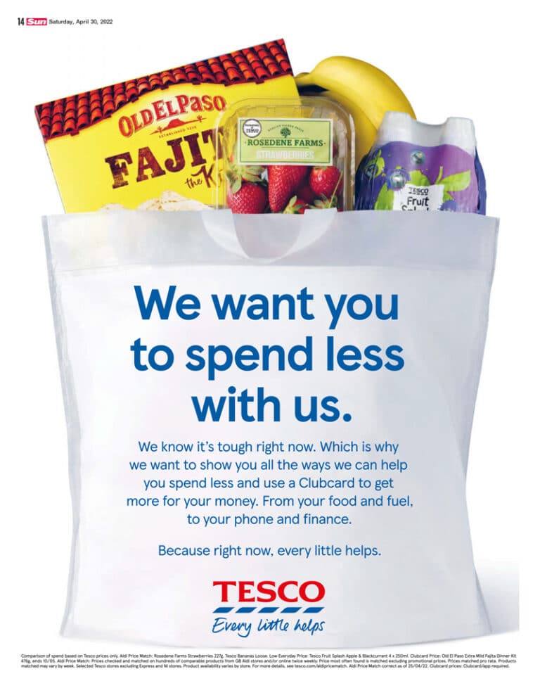 Tesco runs campaign to help with rising living costs » Newsworks