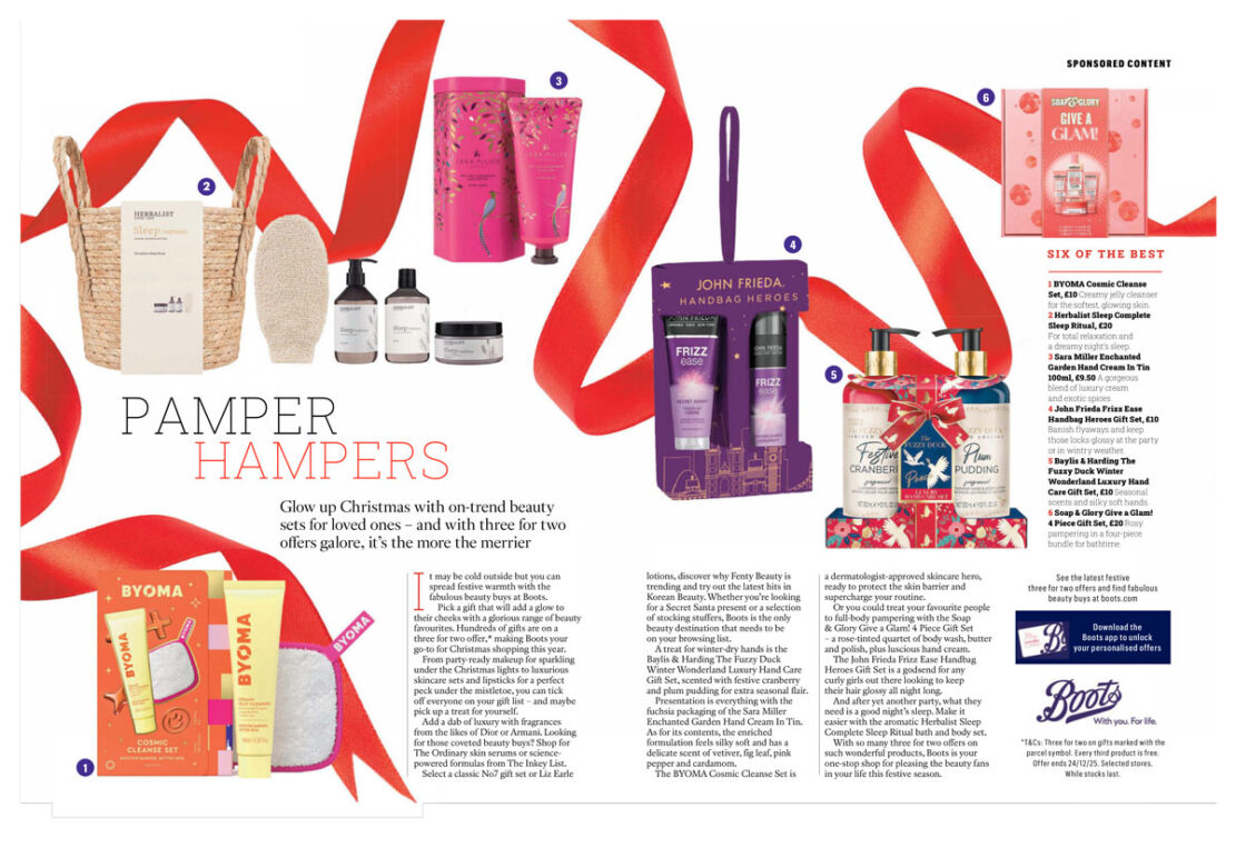 Boots and The Sunday Times put beauty top of readers' Christmas lists ...