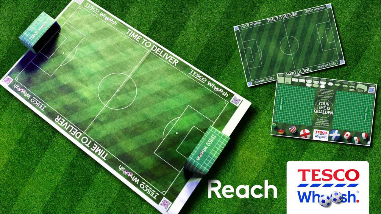 Reach and Tesco Whoosh join forces for football-tastic, folding paper ...